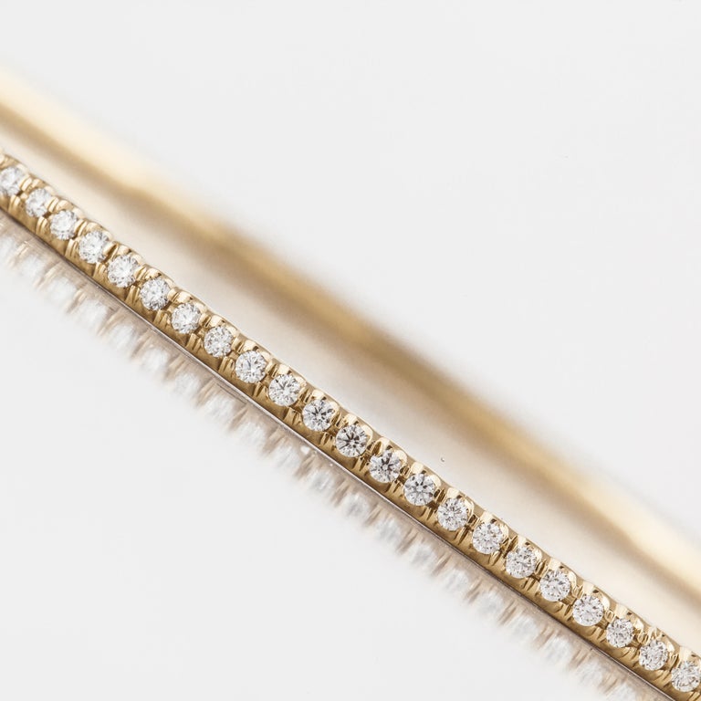 Sasha Primak Diamond Bangle Bracelet in 18K Gold For Sale at 1stDibs