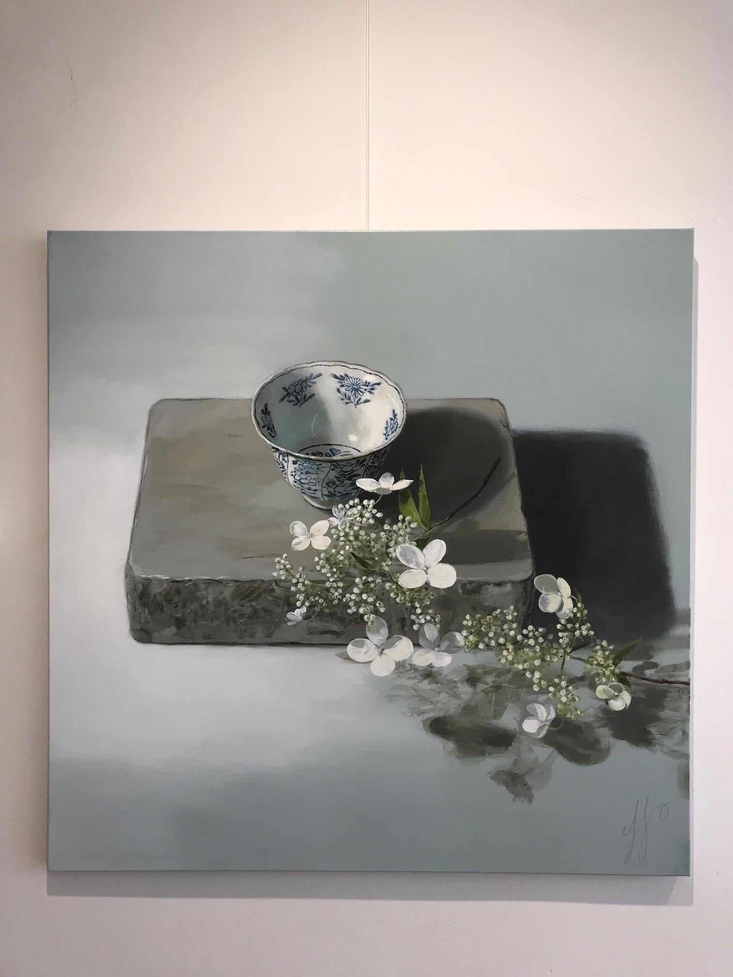 Sasja Wagenaar - ''Porcelain with Blossom'', Dutch Contemporary Dutch Still-Life with Porcelain ...