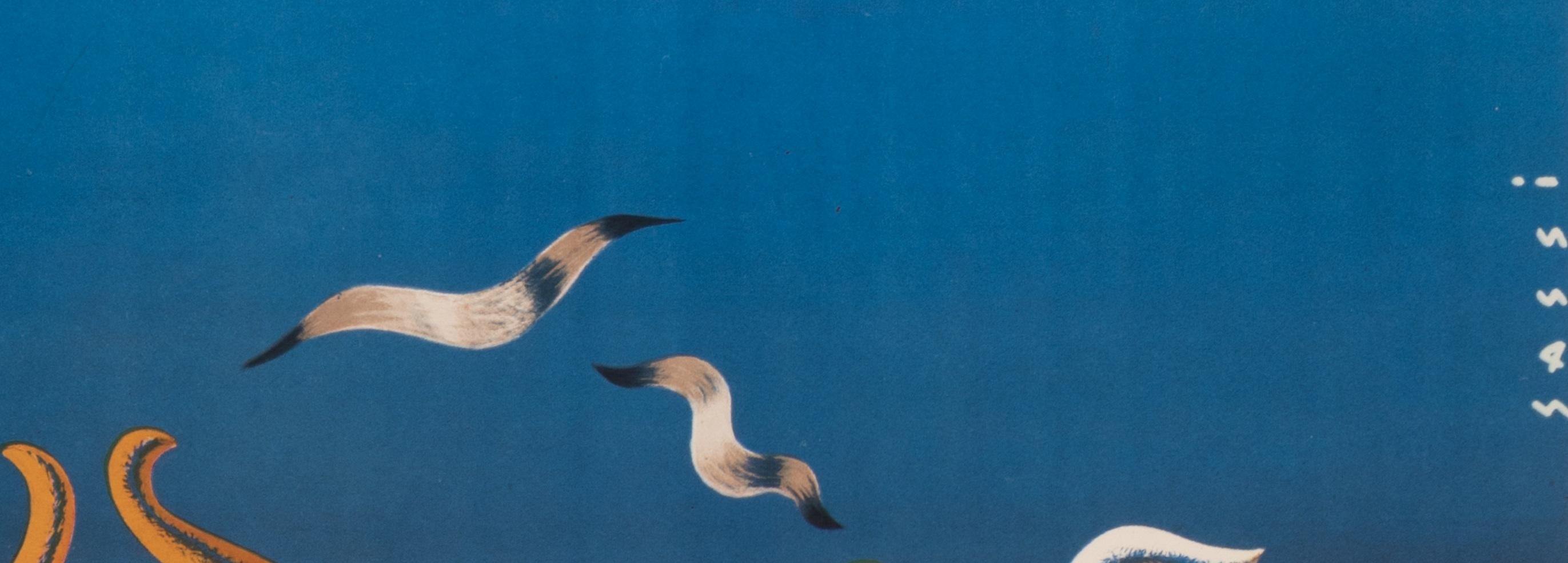 Sassi, Original Vintage Poster, Central America, Italian Line, Ships ...