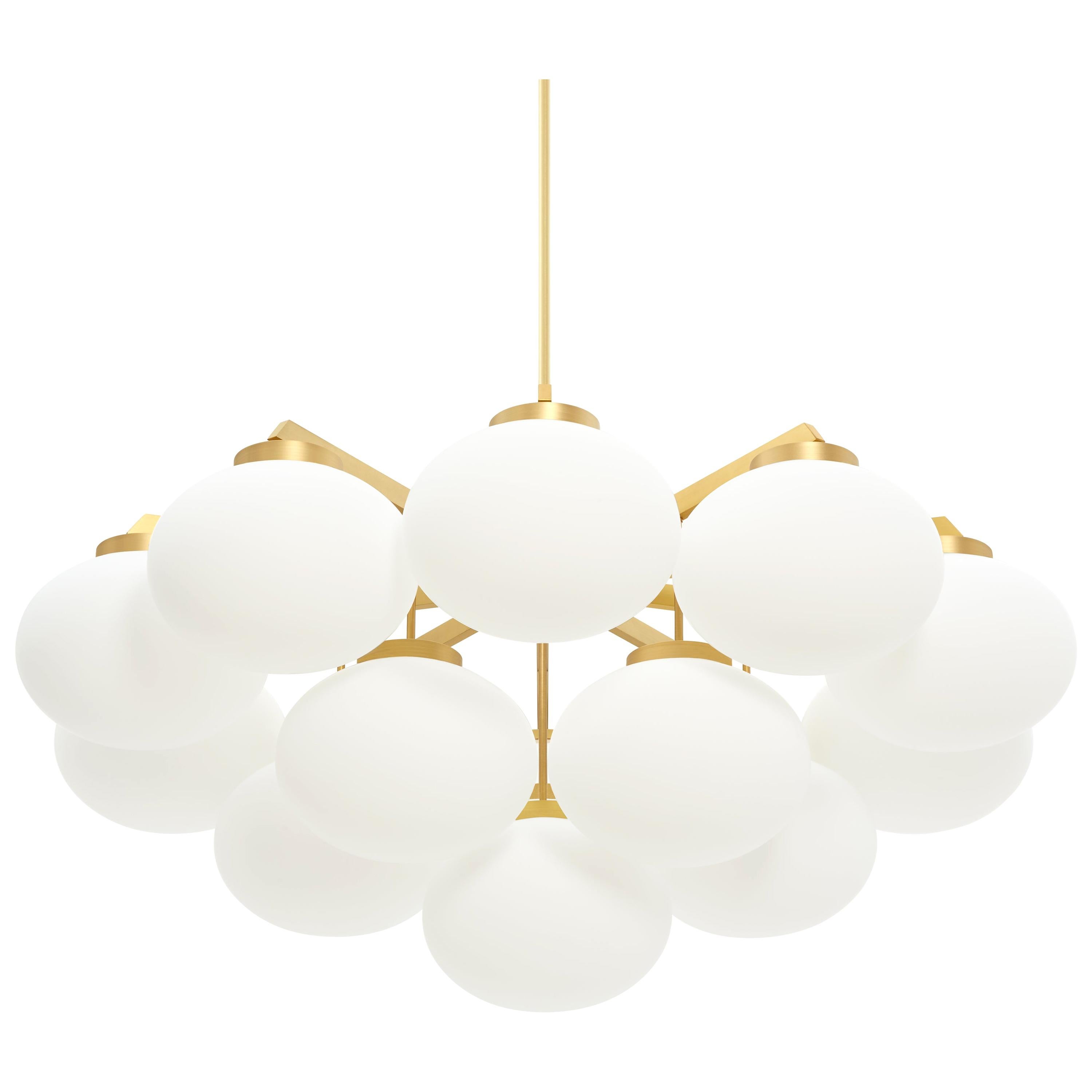 Satin Brass Large Cloudesley Pendant Lamp by CTO Lighting For Sale at ...