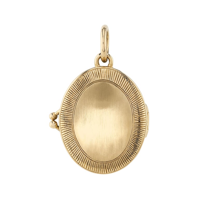 Handcrafted Harmony Locket in 18K Yellow Gold by Single Stone For Sale ...