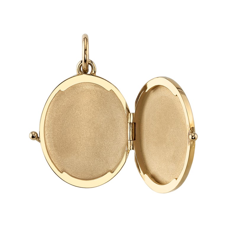 Handcrafted Harmony Locket in 18K Yellow Gold by Single Stone For Sale ...