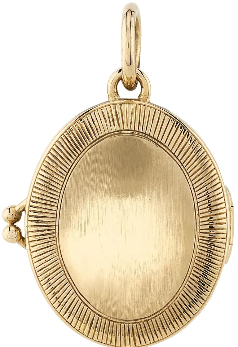 Handcrafted Harmony Locket in 18K Yellow Gold by Single Stone For Sale ...