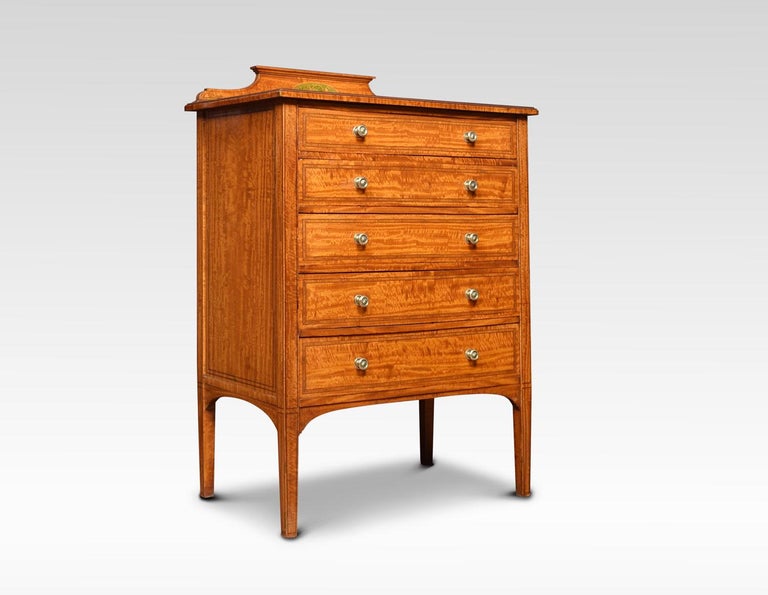 Satinwood Inlaid Music Chest For Sale at 1stDibs