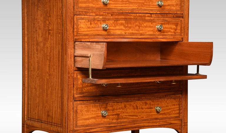 Satinwood Inlaid Music Chest For Sale at 1stDibs