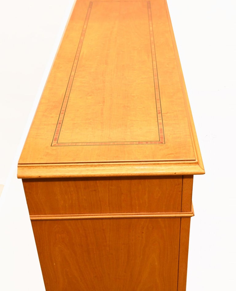 Satinwood Open Bookcase, Regency Bookcases Sheraton Inlay For Sale at ...