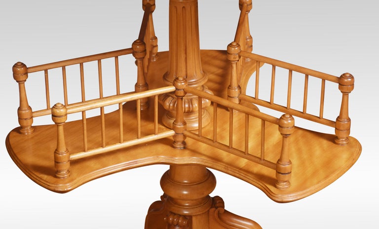 Satinwood Revolving Book Table For Sale at 1stDibs