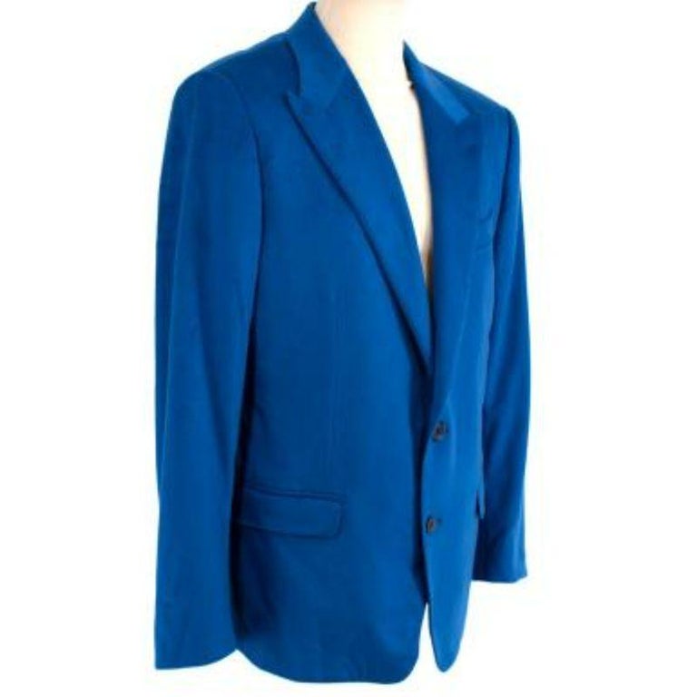 Satoria Blue Cashmere Tailored Jacket For Sale at 1stDibs