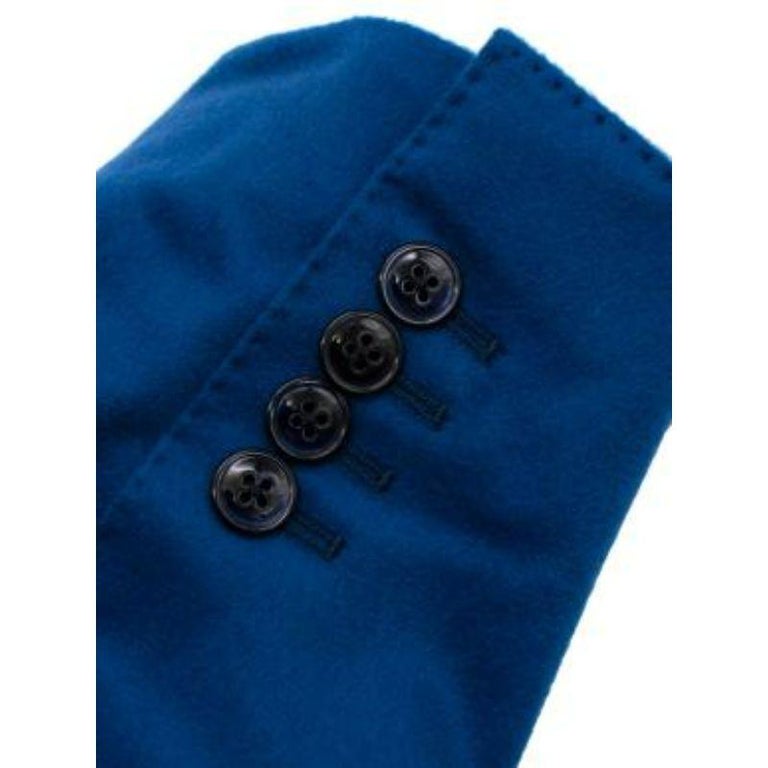 Satoria Blue Cashmere Tailored Jacket For Sale at 1stDibs