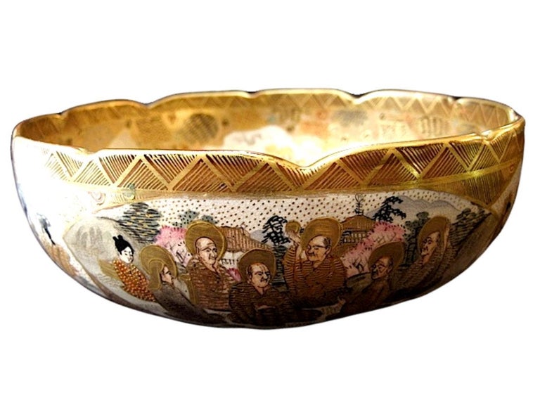 Satsuma-Schale mit geflochtenem Rand im Angebot bei 1stDibs