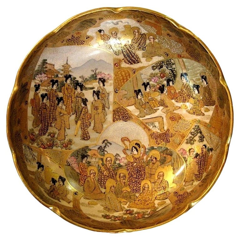 Satsuma Bowl with Festooned Rim For Sale at 1stDibs