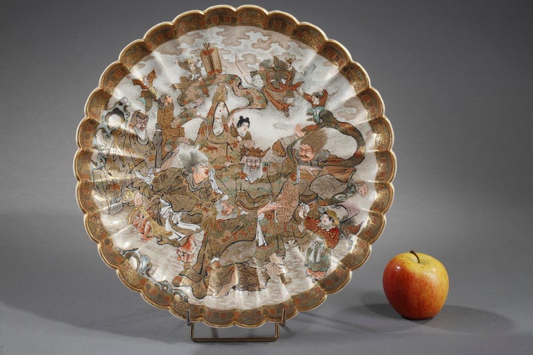 Satsuma Plate Decorated with Animated Characters, Japan at 1stDibs