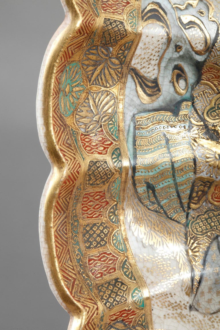 Satsuma Plate Decorated with Animated Characters, Japan at 1stDibs