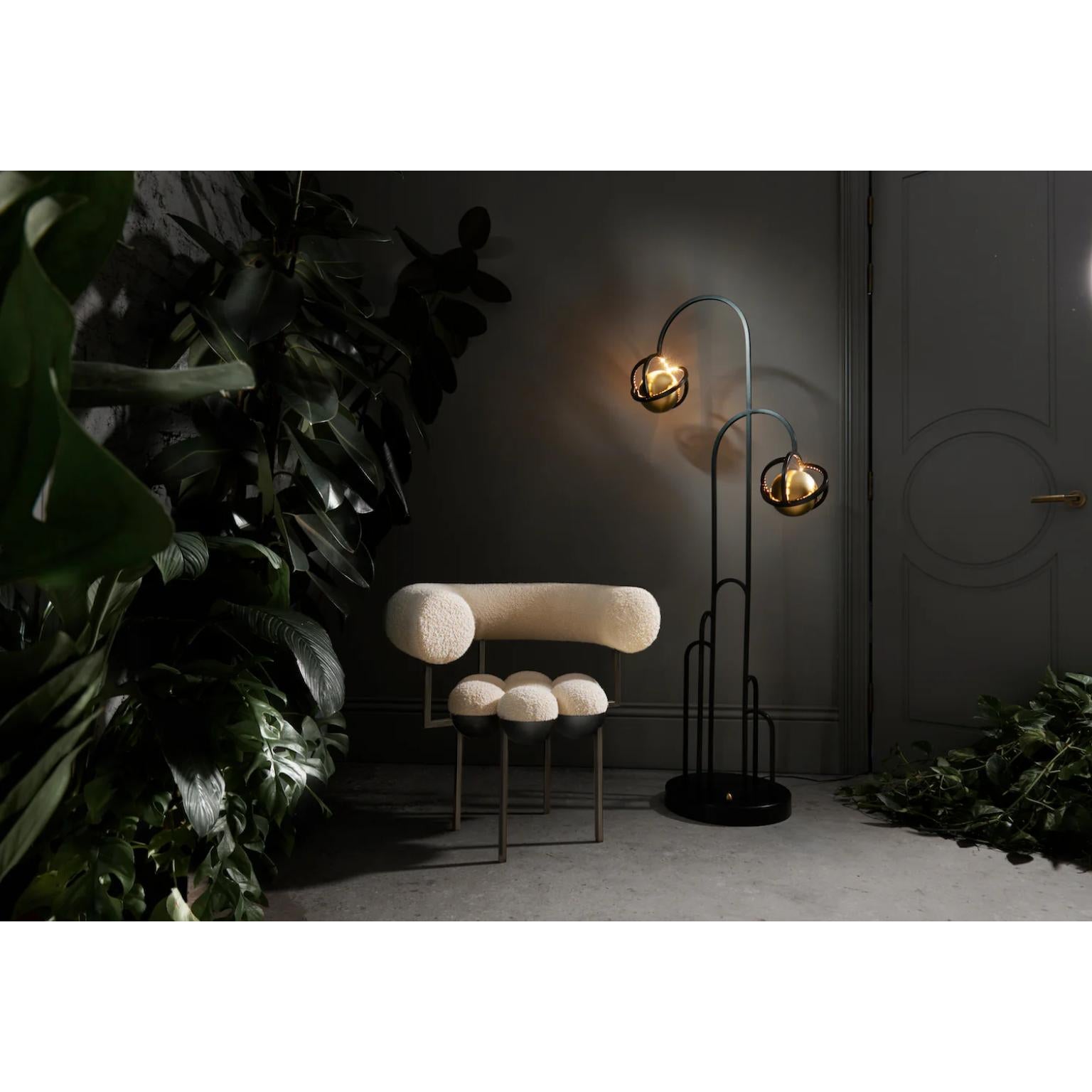 Saturn Cream Bouclé Chair by Bohinc Studio For Sale at 1stDibs