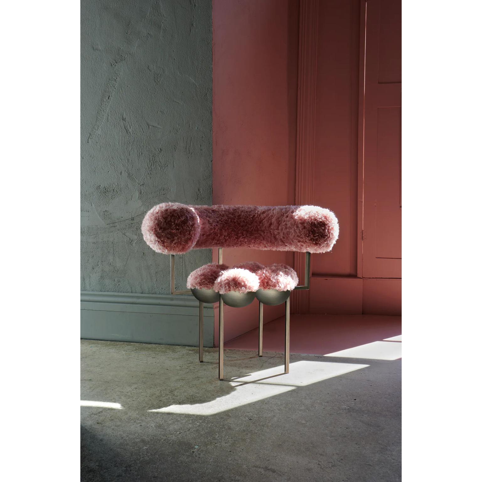 Saturn Rose Mohair Chair by Bohinc Studio For Sale at 1stDibs