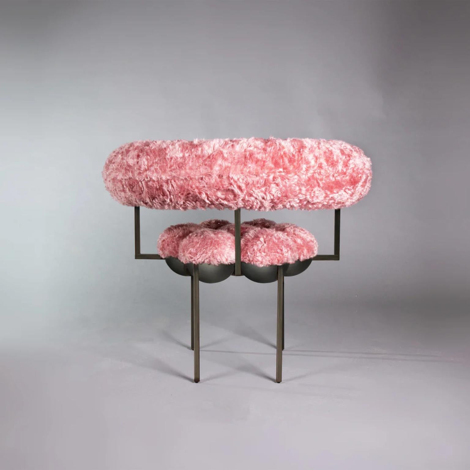 Saturn Rose Mohair Chair by Bohinc Studio For Sale at 1stDibs