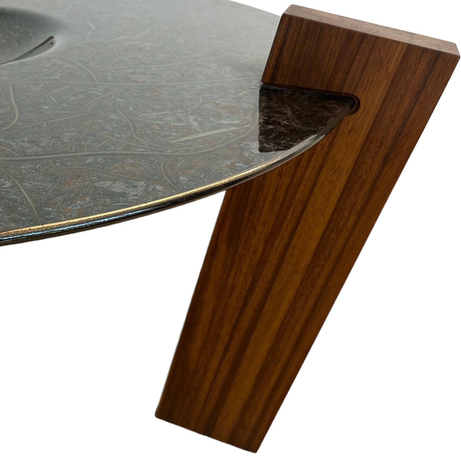 "Saturn Table" made of glass For Sale at 1stDibs