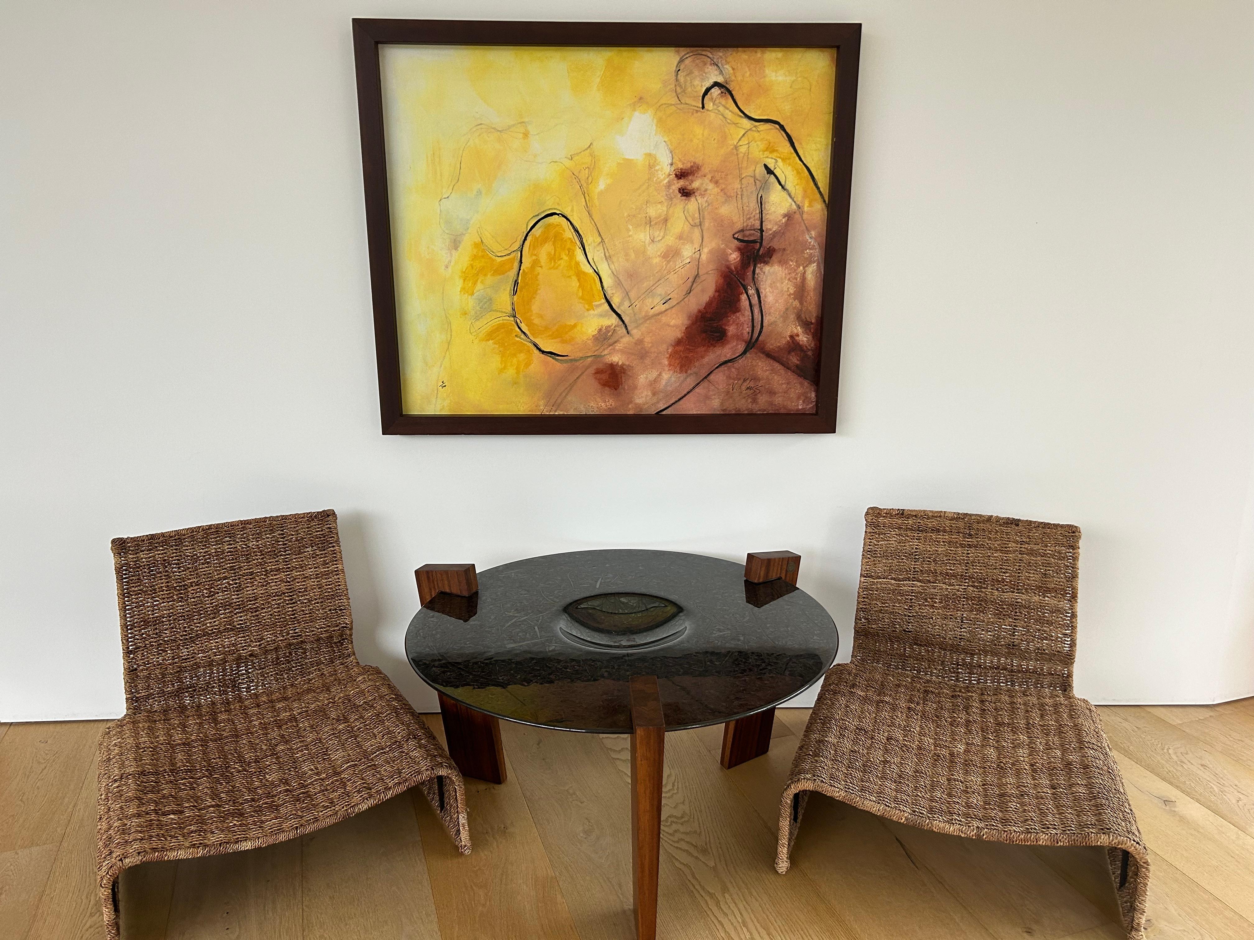 "Saturn Table" made of glass For Sale at 1stDibs