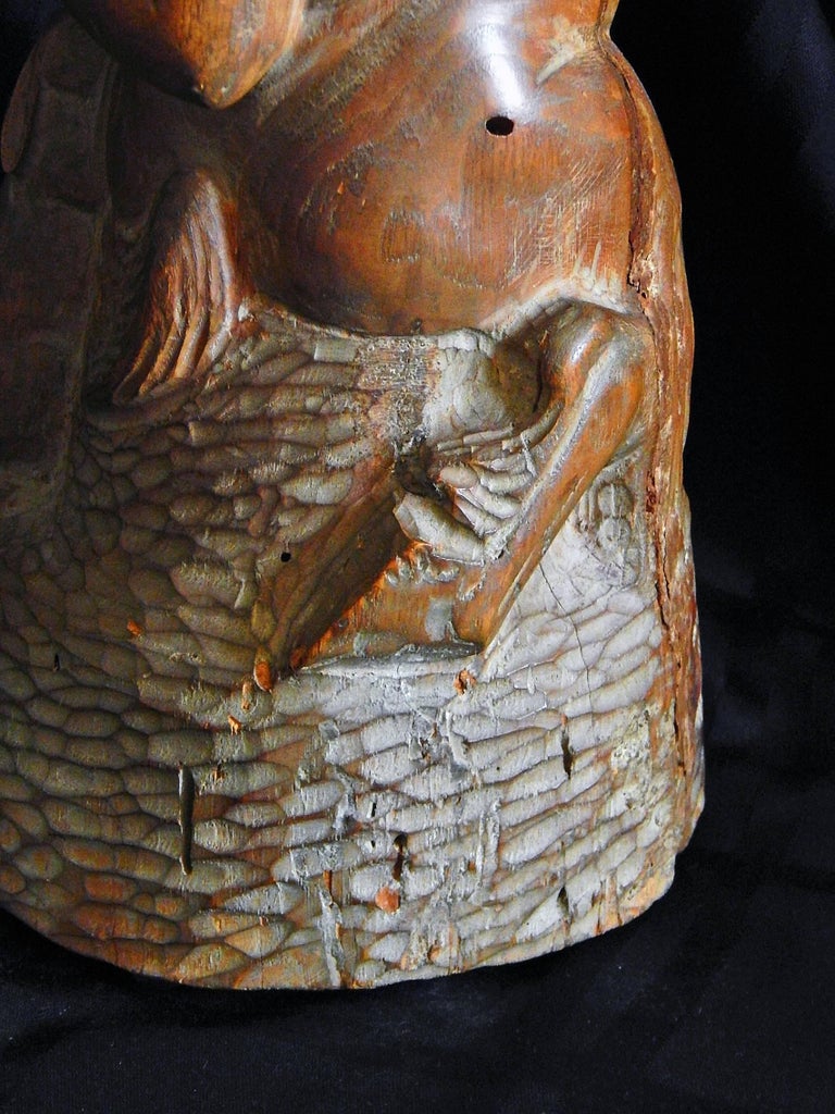 "Satyr and Rabbit," Superb Art Deco Sculpture, Carved Mahogany For Sale ...