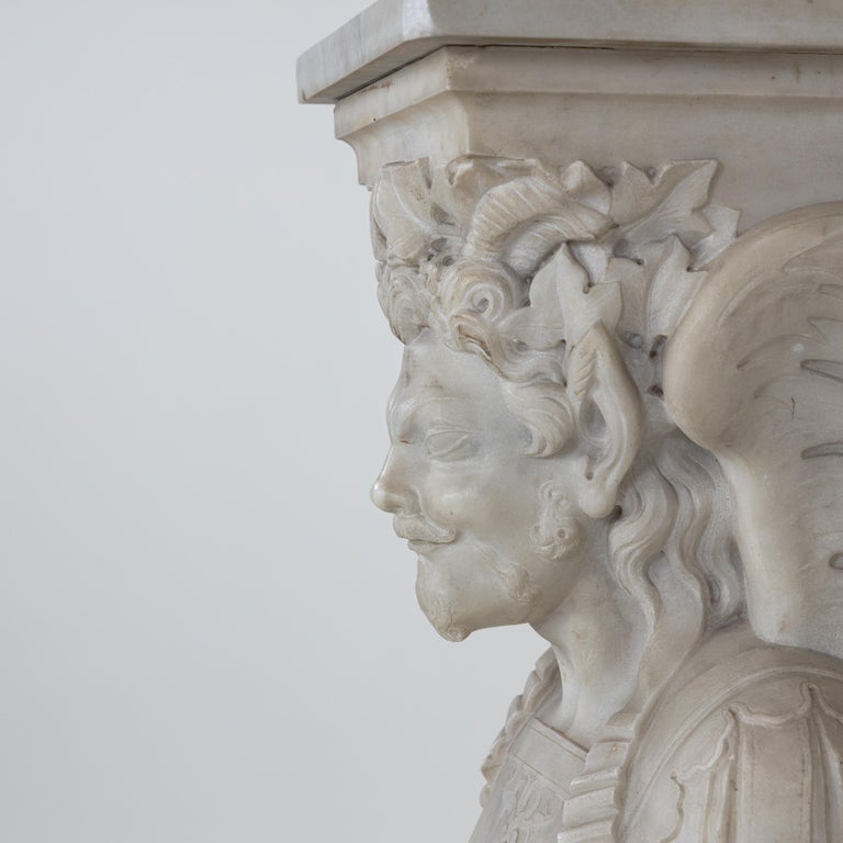 Satyr as a Mantel Piece Pilaster, Italy 19th Century For Sale at 1stDibs