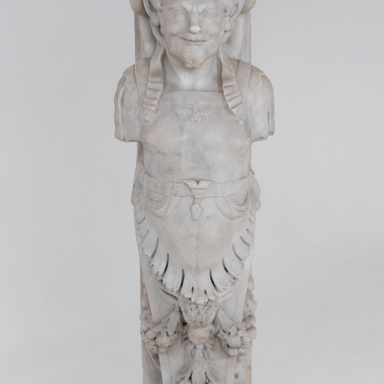 Satyr as a Mantel Piece Pilaster, Italy 19th Century For Sale at 1stDibs