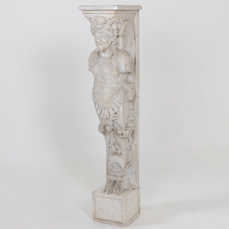 Satyr as a Mantel Piece Pilaster, Italy 19th Century For Sale at 1stDibs
