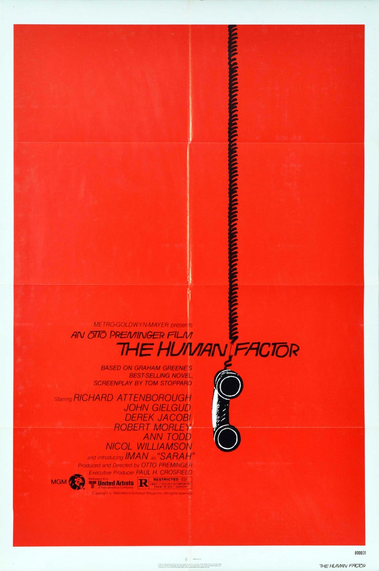 Saul Bass - Original Vintage Film Poster The Human Factor Graham Greene ...