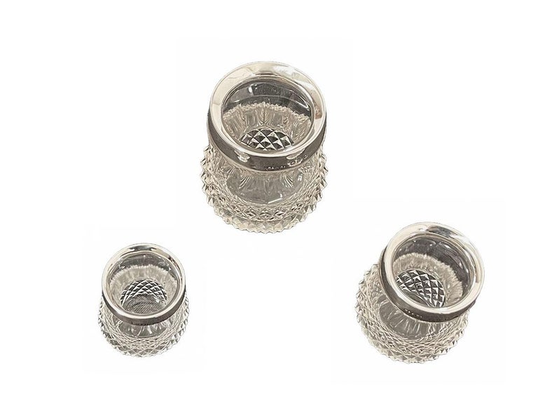 Saunders and Shepard Crystal and Silver Very Small Vases, 1897 For Sale ...