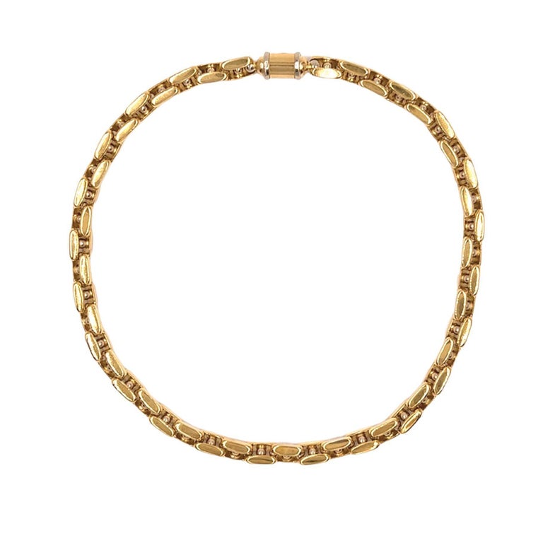 Sauro Yellow Gold Link Necklace For Sale at 1stDibs