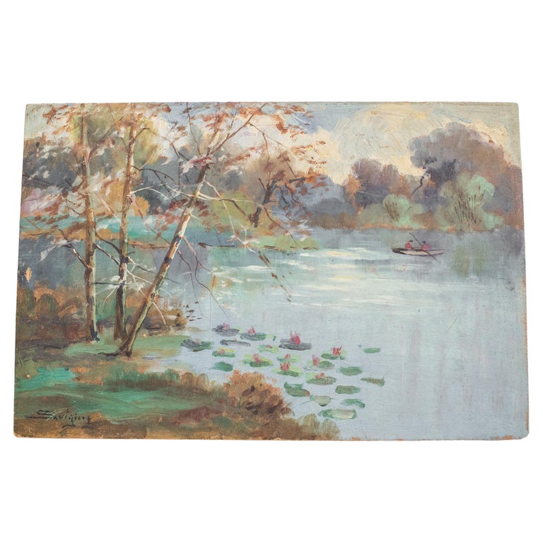 Savigny Landscape in Oil For Sale at 1stDibs