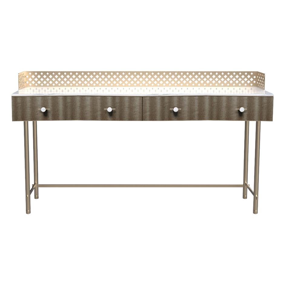 Savita Artisanal Luxury Wooden Console, Metal Structure, Made in Italy ...