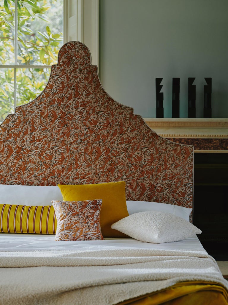 Savoir Rococo Inspired Patterned Headboard with Piping and Nº3 Bed Set ...