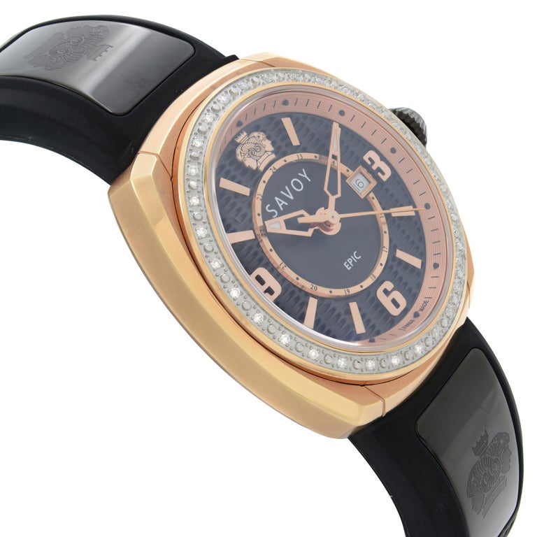 Savoy Epic Steel Diamonds Black Dial Quartz Ladies Watch G4004J.02A ...