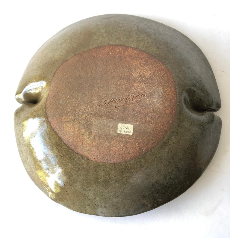Sawako Japanese Modernist Stoneware Porcelain Bowl with Grid Design at ...