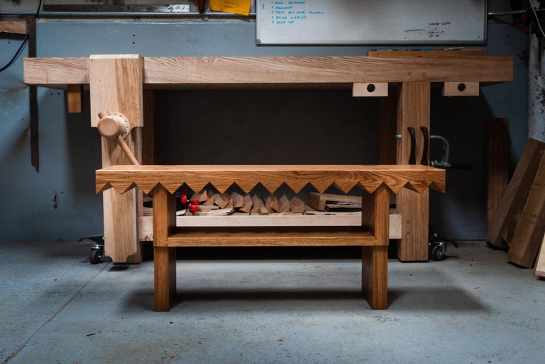 Sawtooth Bench in Solid English Oak, Designed and Handmade by Loose Fit ...