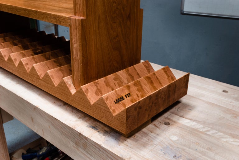 Sawtooth Bench in Solid English Oak, Designed and Handmade by Loose Fit ...