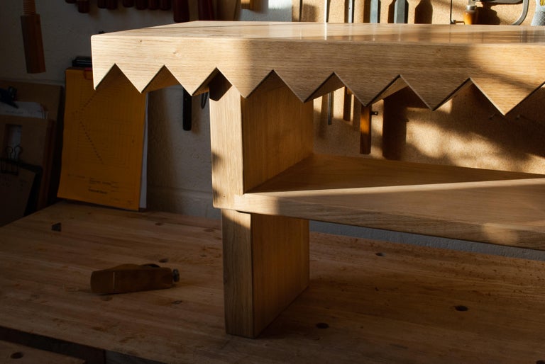 Sawtooth Bench in Solid English Oak, Designed and Handmade by Loose Fit ...