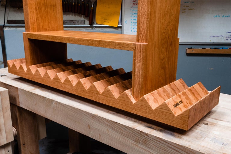 Sawtooth Bench in Solid English Oak, Designed and Handmade by Loose Fit ...