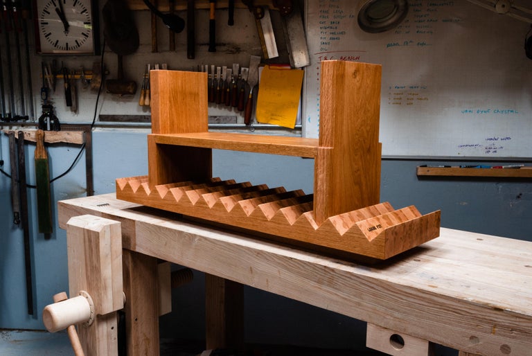 Sawtooth Bench in Solid English Oak, Designed and Handmade by Loose Fit ...