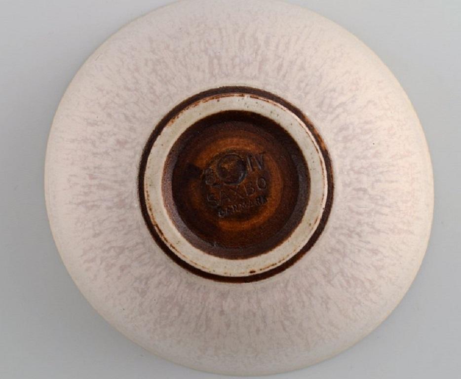 Saxbo Bowl on Foot in Glazed Stoneware, Mid-20th C For Sale at 1stDibs
