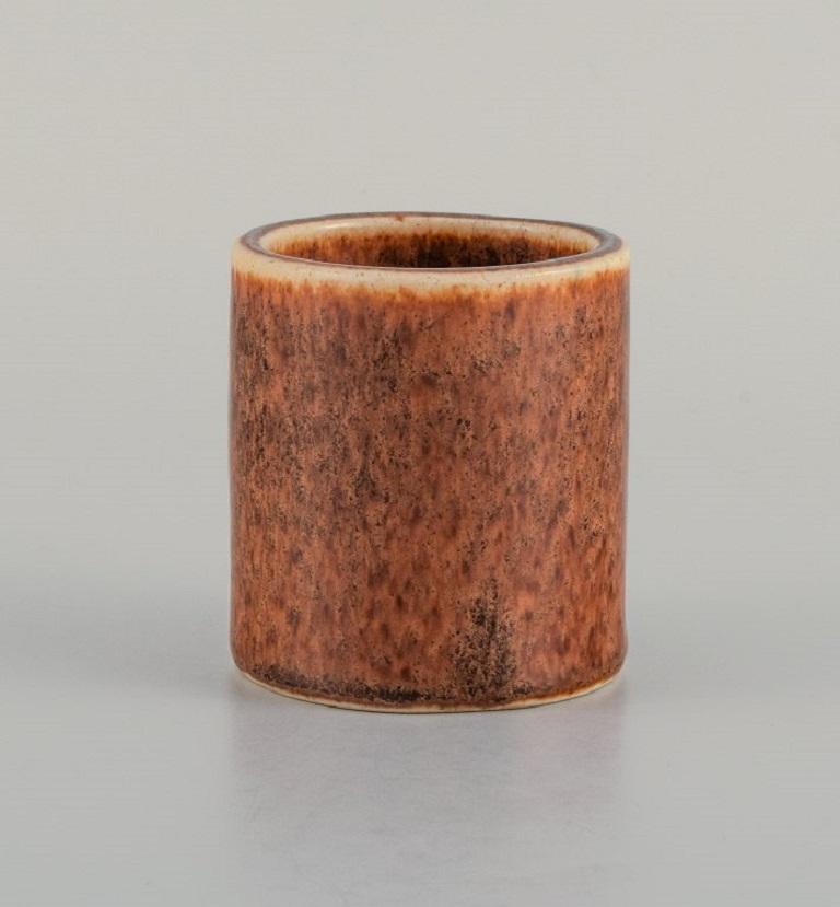 Saxbo, Glazed Ceramic Vase with Brown Glaze, Mid-20th Century For Sale ...