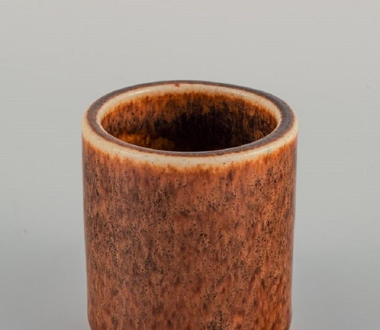 Saxbo, Glazed Ceramic Vase with Brown Glaze, Mid-20th Century For Sale ...