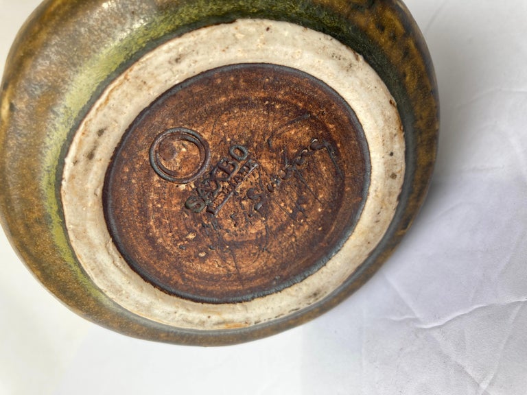 Saxbo glazed vase ceramic/stoneware by Edith Sonne , signed/marked For ...