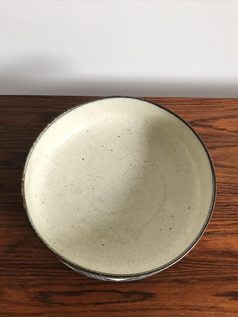 Saxbo Scandinavian Midcentury Ceramic Bowl or Centerpiece, Denmark ...