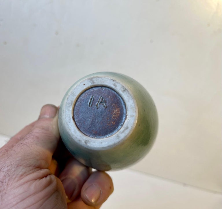 Saxbo Stoneware Sample in Green Glaze, 1950s For Sale at 1stDibs