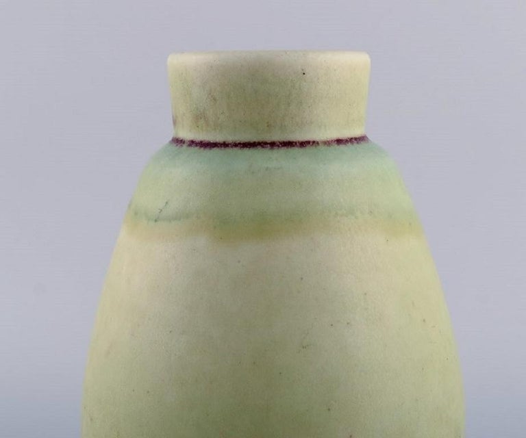 Saxbo Vase in Glazed Ceramics, Beautiful Glaze, Mid-20th C. For Sale at ...