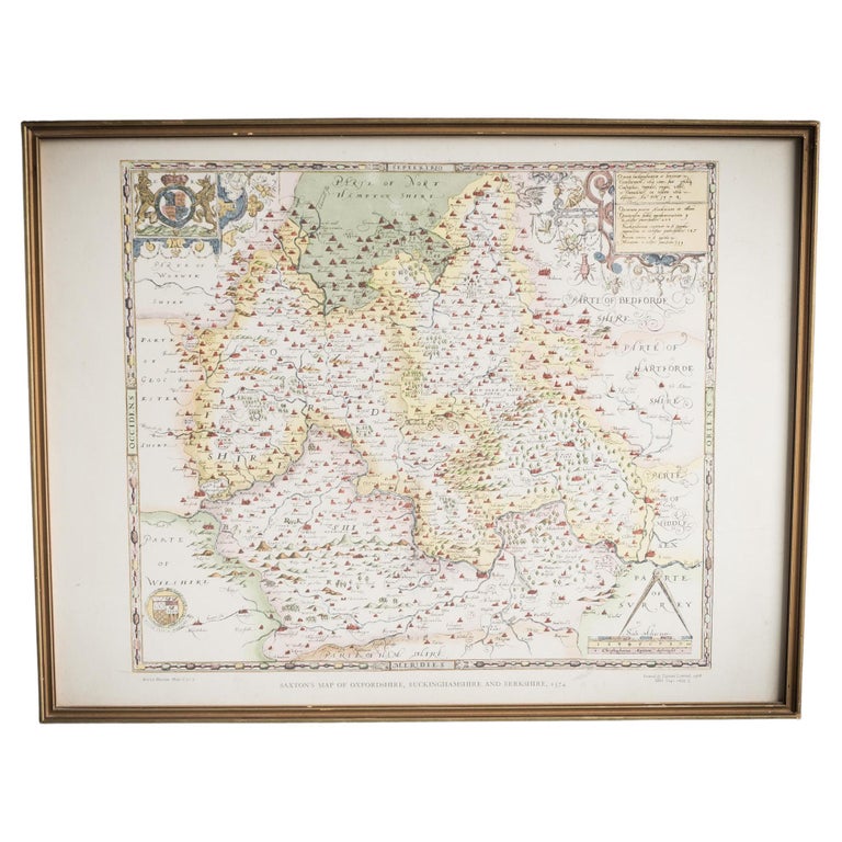 Saxtons Map of Oxtons, Bucks, Berk For Sale at 1stDibs