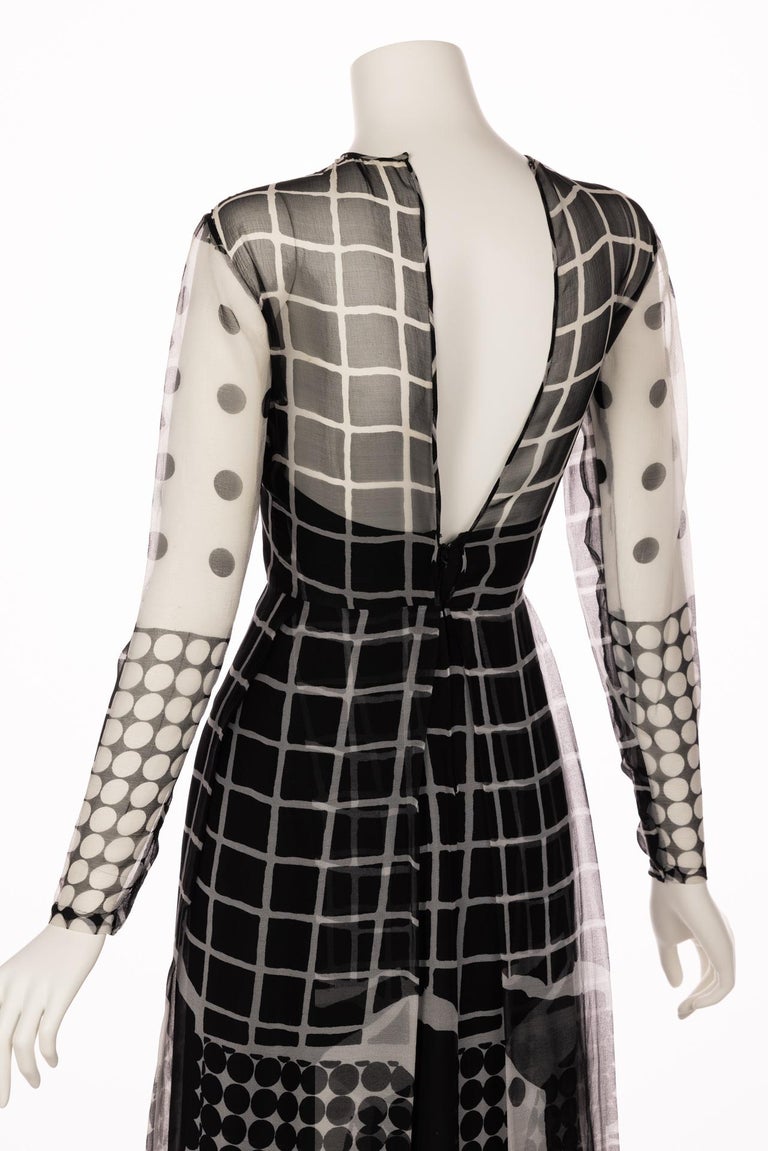 Saz by Surjit and Adarsh Gill Silk Cut Out Dress Dress, 1970s For Sale ...
