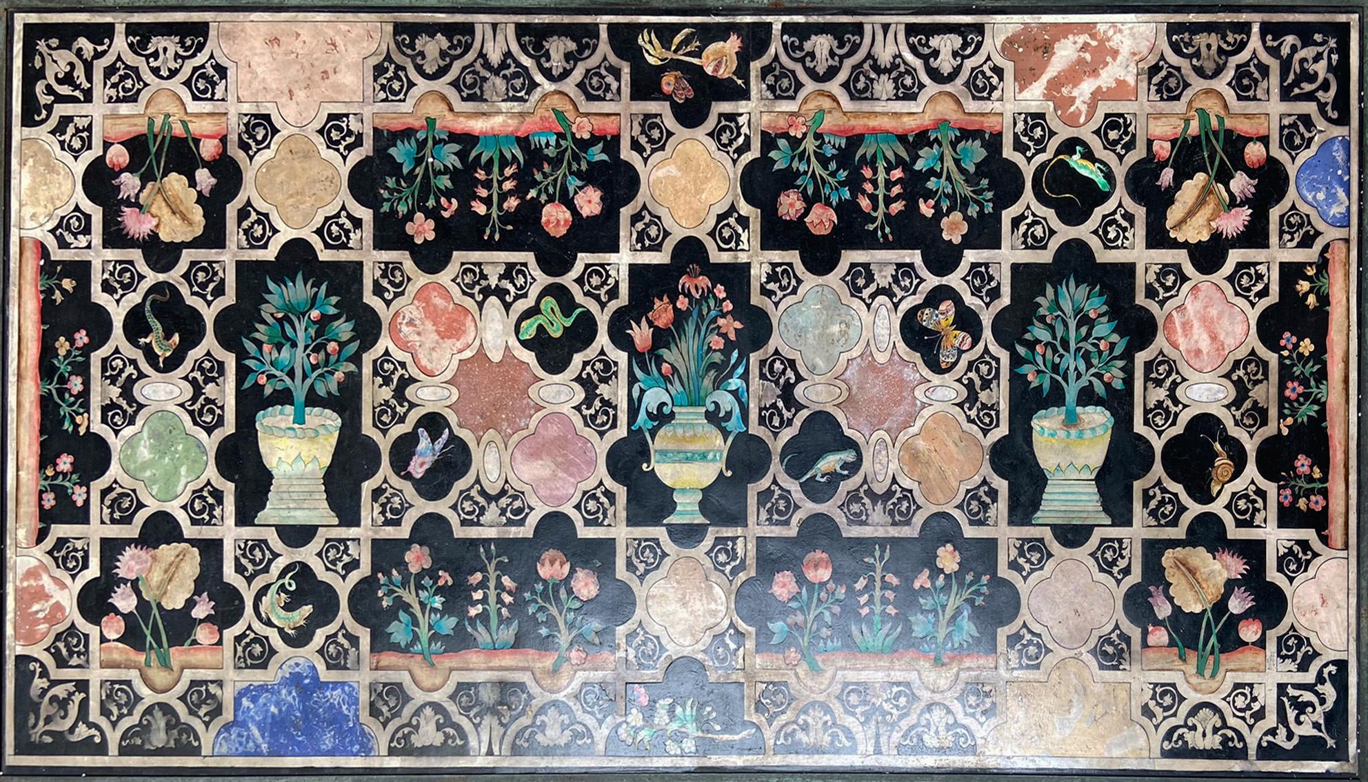 Scagliola and Iron Coffee Table, Italy, 1940s For Sale at 1stDibs