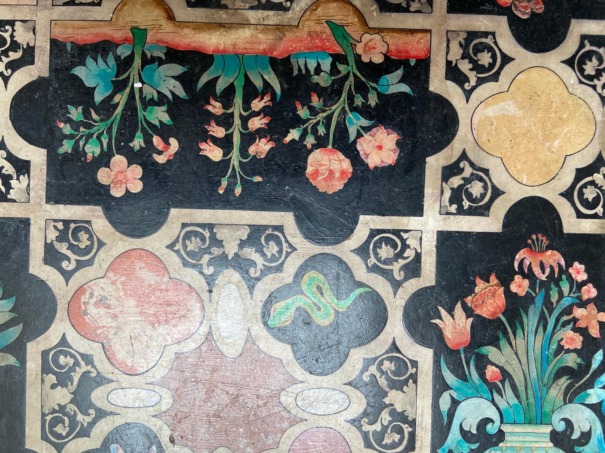 Scagliola and Iron Coffee Table, Italy, 1940s For Sale at 1stDibs